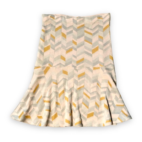 Moth | Skirts | Anthropologie Moth Knit Fit And Flare Chevron Mini ...